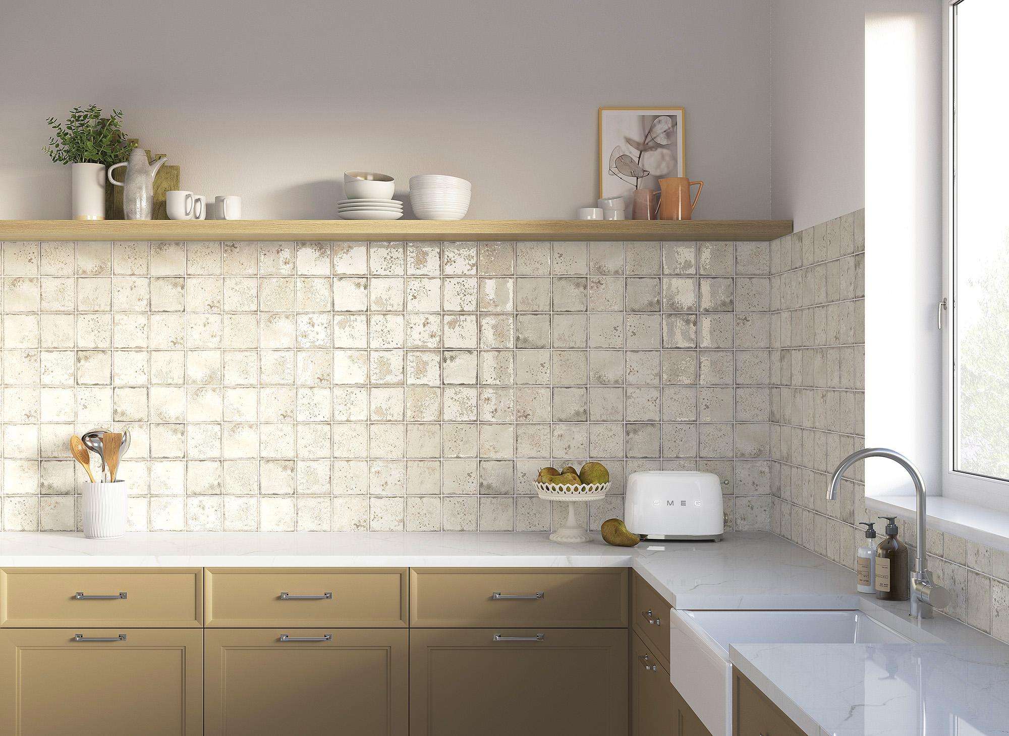 Azulejos cerámicos rústicos Era 12x12 cm con acabado brillante | Tienda ...